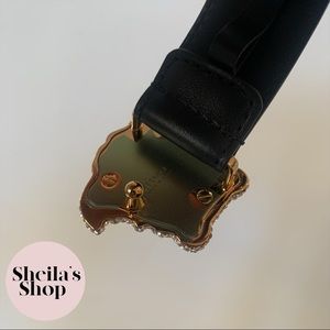 Versace | Accessories | Nwt Versace Crystalembellished Medusa Leather ...